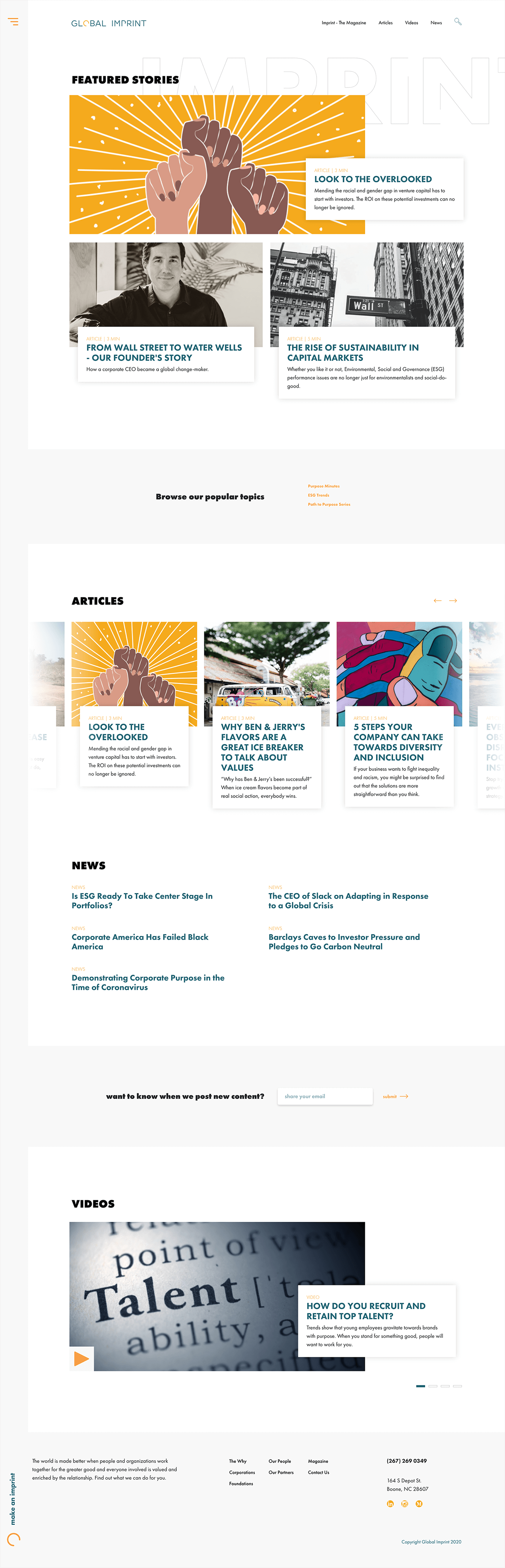 Global Imprint Branding Strategy & Website Design | Peaktwo